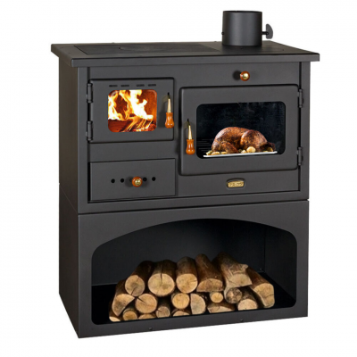 ᐉ Wood cooker stove with cast iron top Balkan Energy 4020 Cappuccino 7.9kW – Top Prices ...